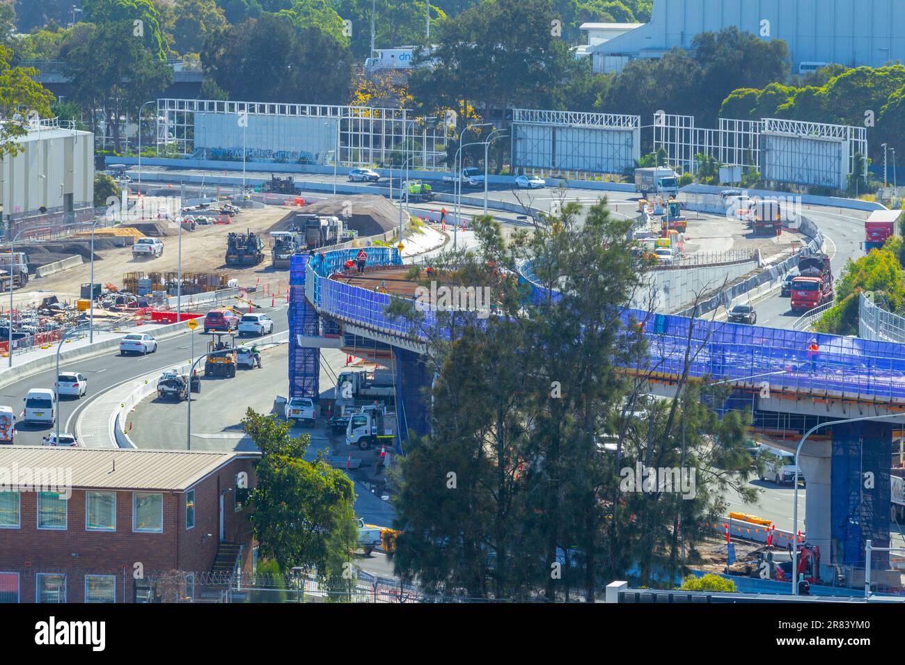 Construction of the 'Sydney Gateway' project at Sydney Airport in ...