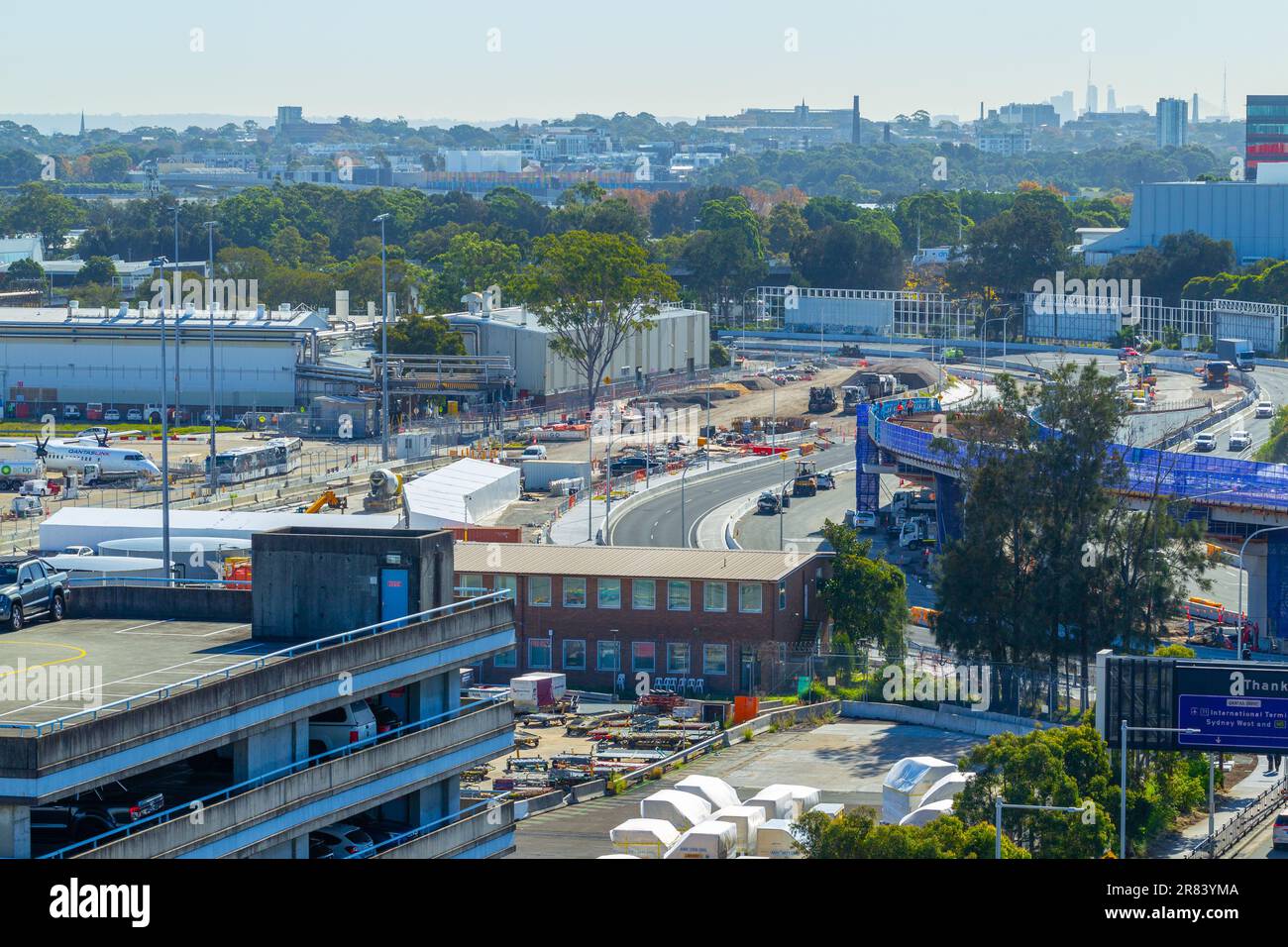 Construction of the 'Sydney Gateway' project at Sydney Airport in ...