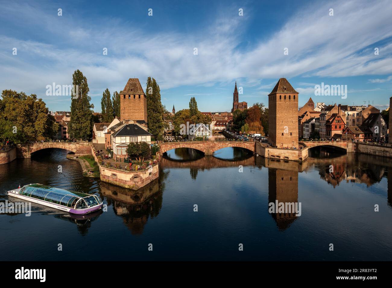 Alsace, Strasbourg. Ponts Couverts. Strasbourg Cathedral. Alsace ...