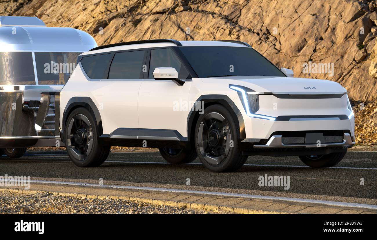 Kia EV9 - electric SUV in the Kia family of cars Stock Photo - Alamy