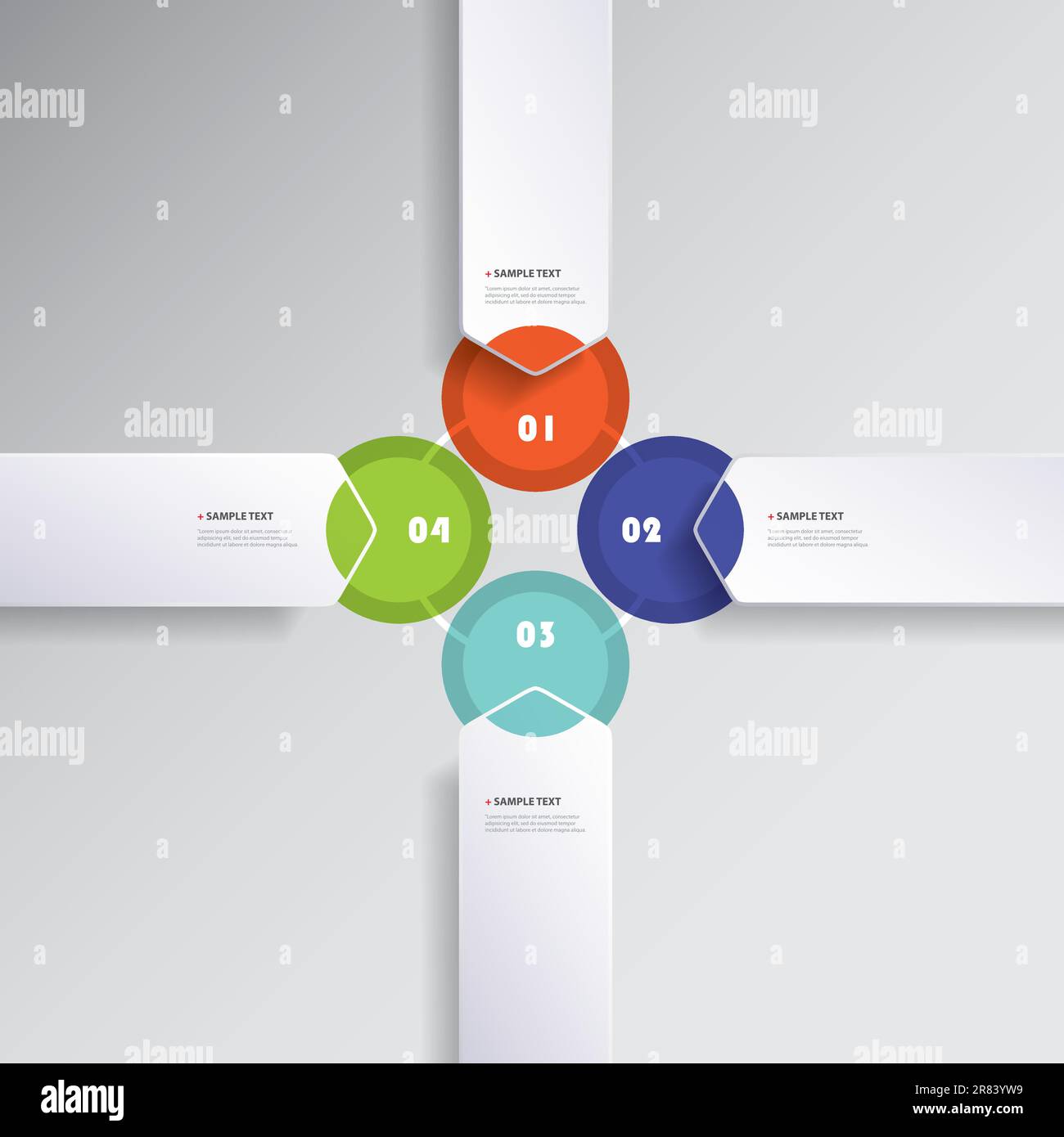 Colorful Modern Paper Cut Style Infographics Design - Oppositely ...