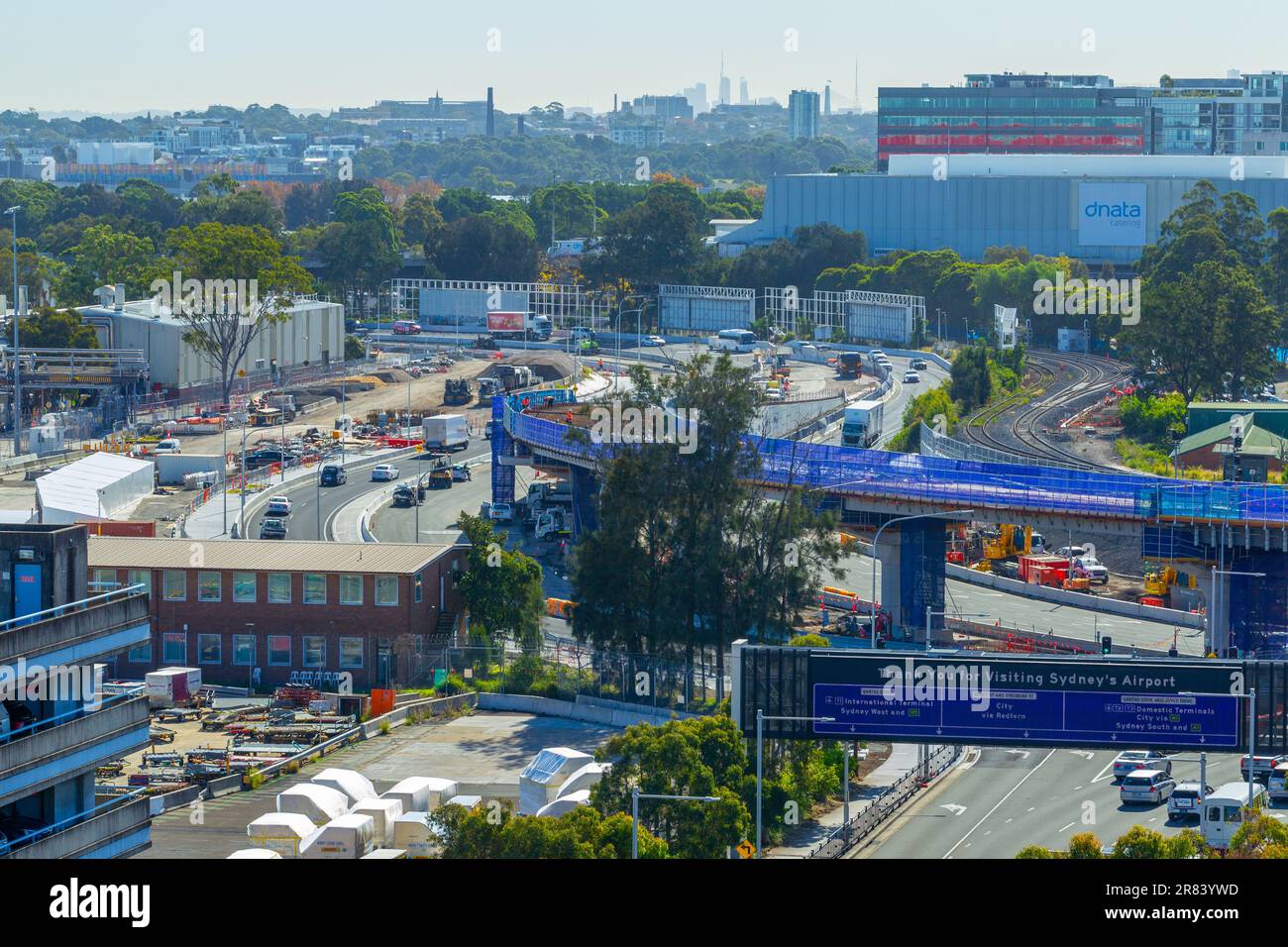 Construction of the 'Sydney Gateway' project at Sydney Airport in ...