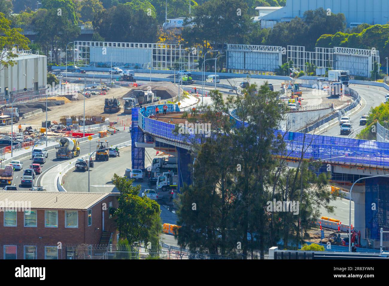 Construction of the 'Sydney Gateway' project at Sydney Airport in ...