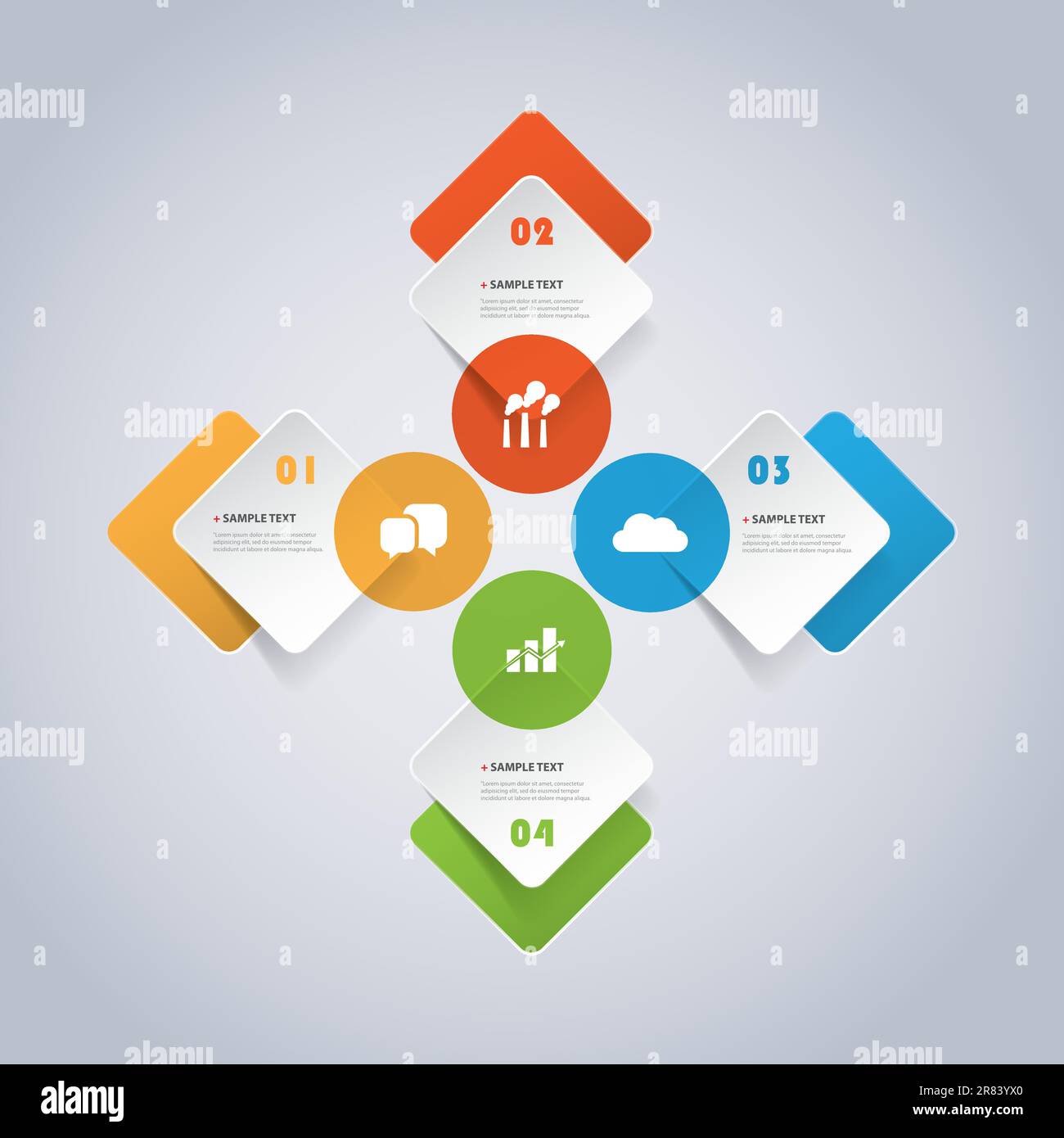 Colorful Modern Paper Cut Style Infographics Design - Minimalist ...