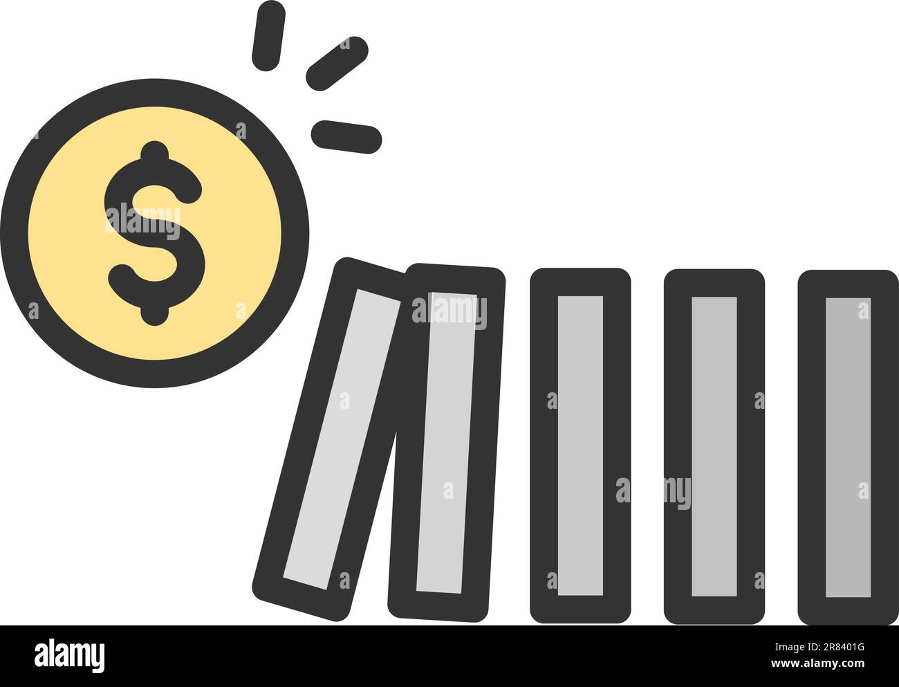 Domino Effect icon vector image Stock Vector Image & Art - Alamy