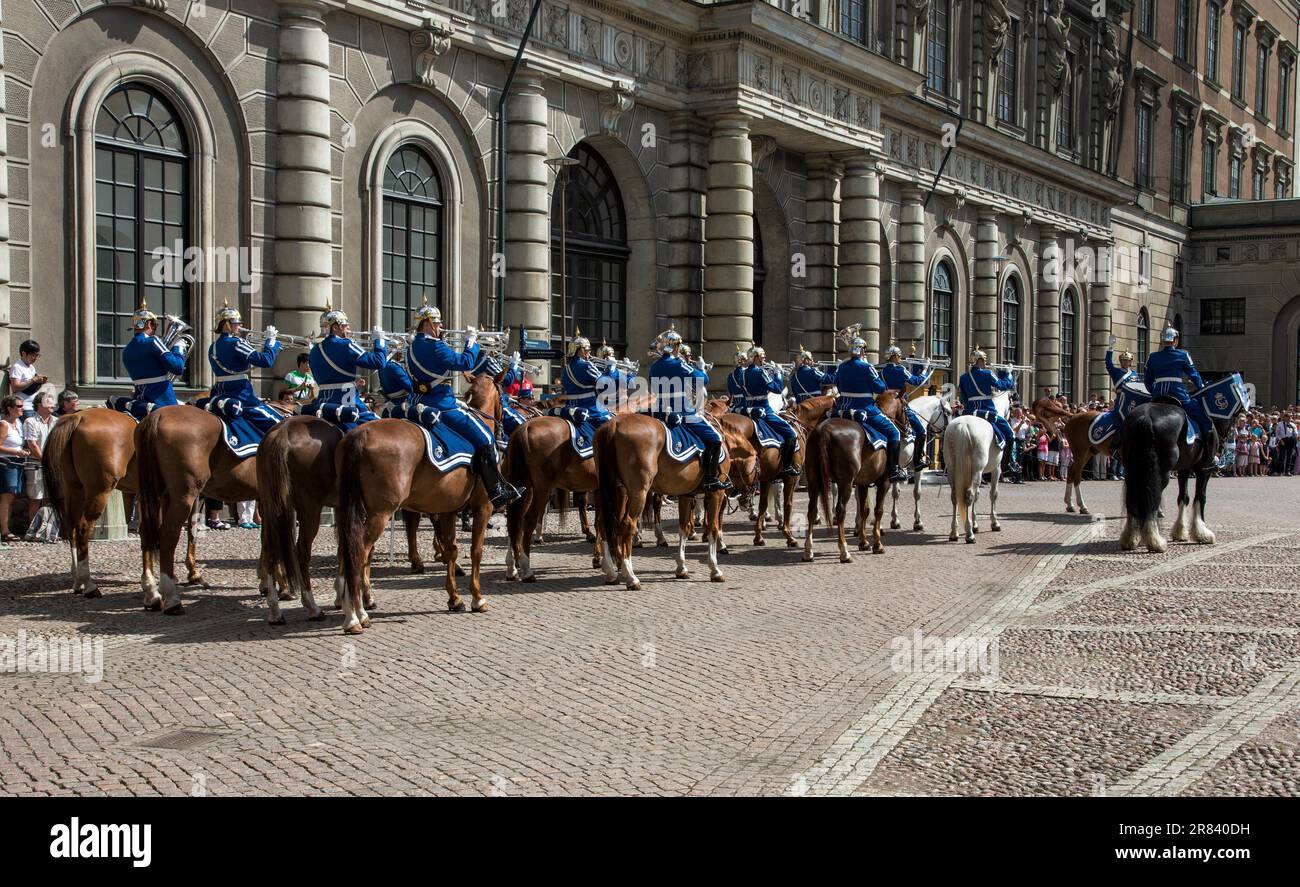 The Swedish capital Stockholm, Guard mounting Stock Photo - Alamy