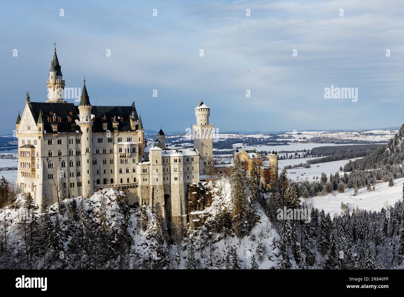 Winter in Bavaria, Schwangau, Neuschwanstein Castle. Winter in Bavaria ...