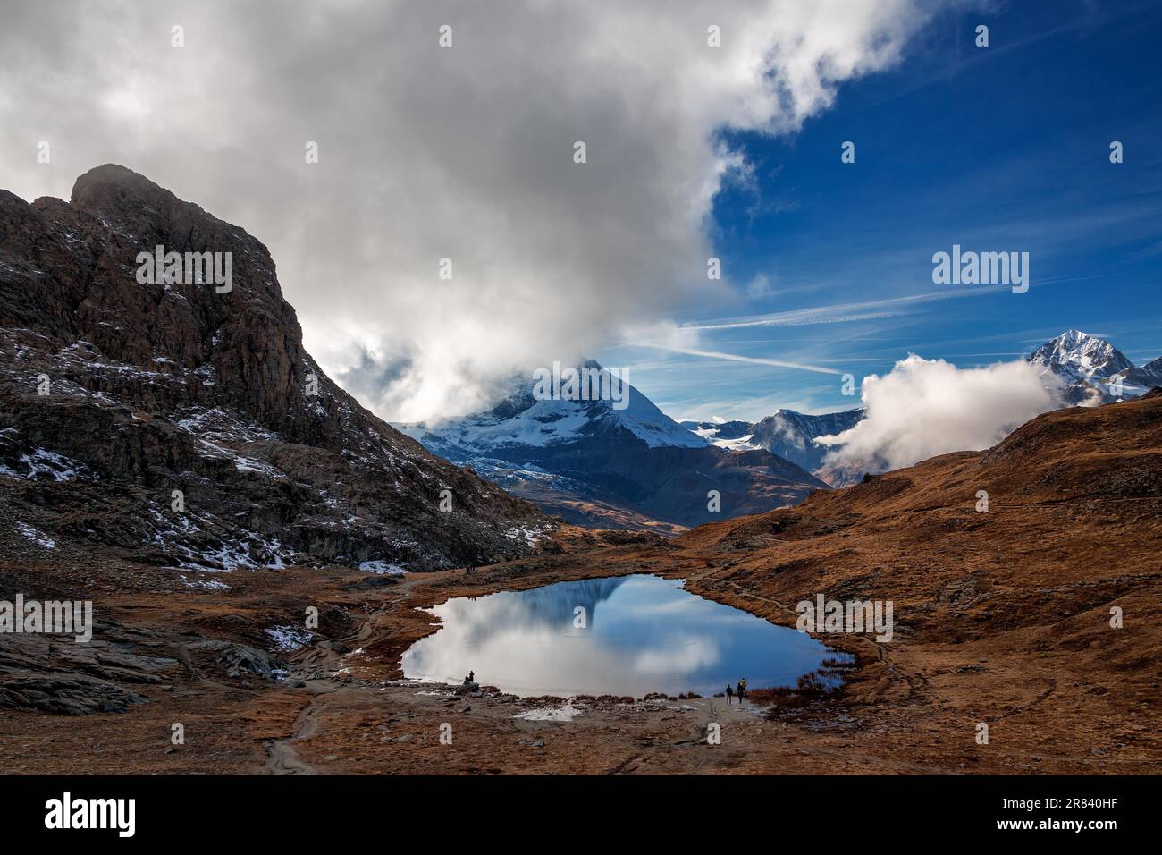 The Alpine region of Switzerland, Riffelsee Stock Photo - Alamy