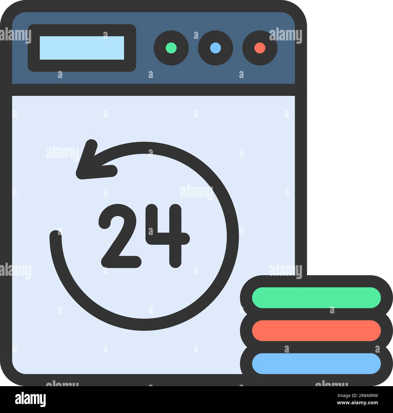 Water delivery truck line Stock Vector Images - Alamy