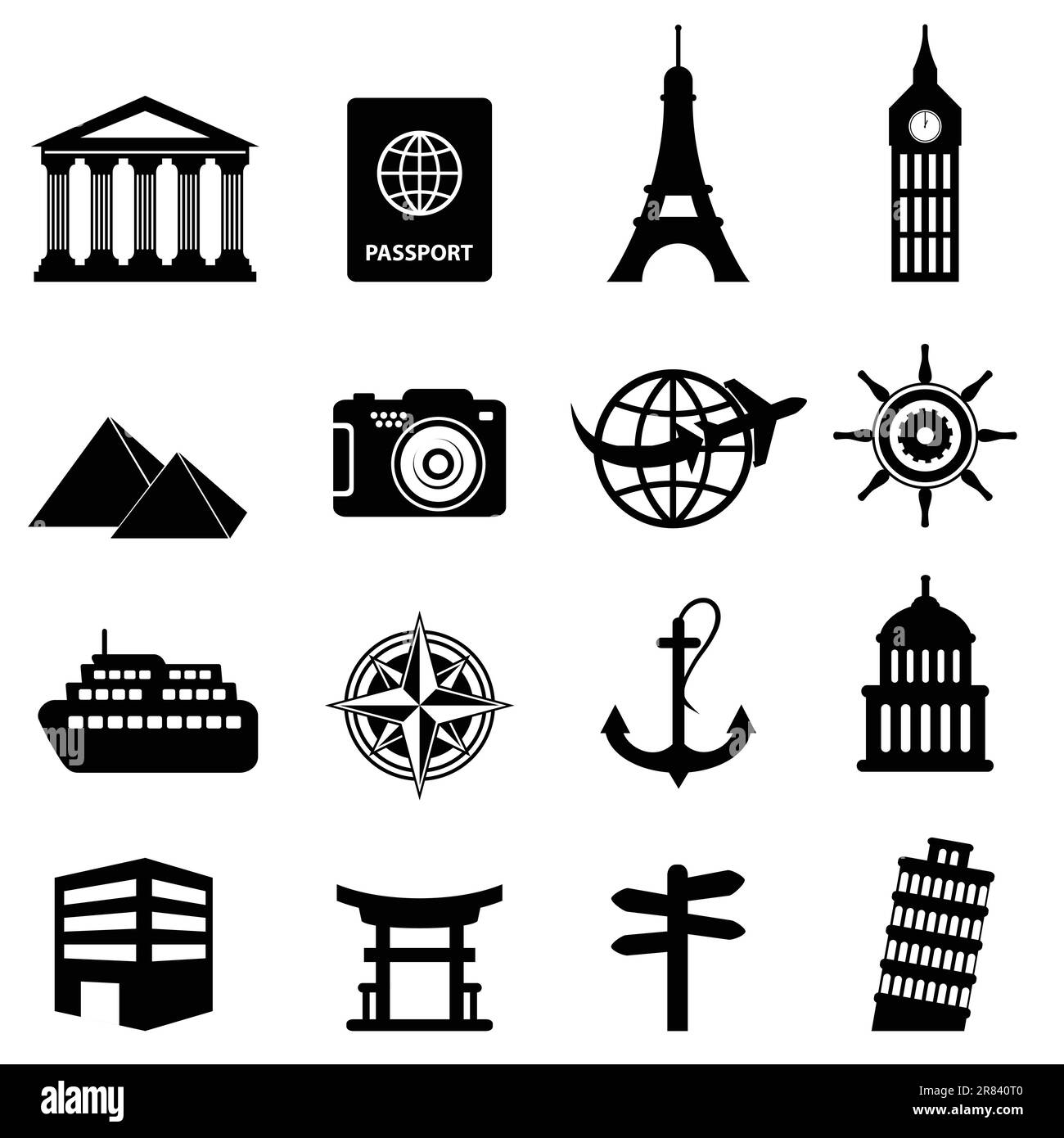 Travel and tourism icon set Stock Vector Image & Art - Alamy