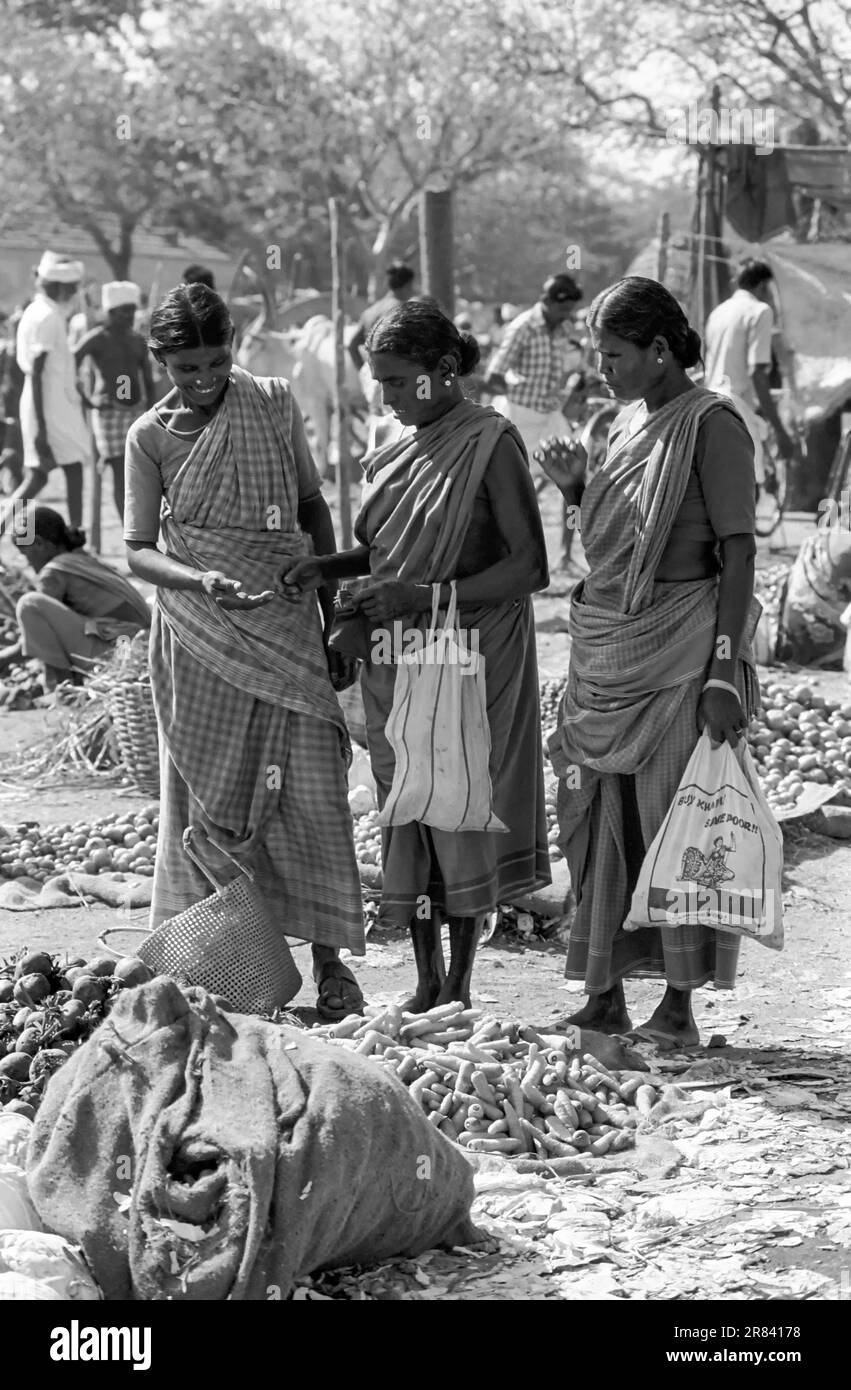 Village market india Black and White Stock Photos & Images - Alamy
