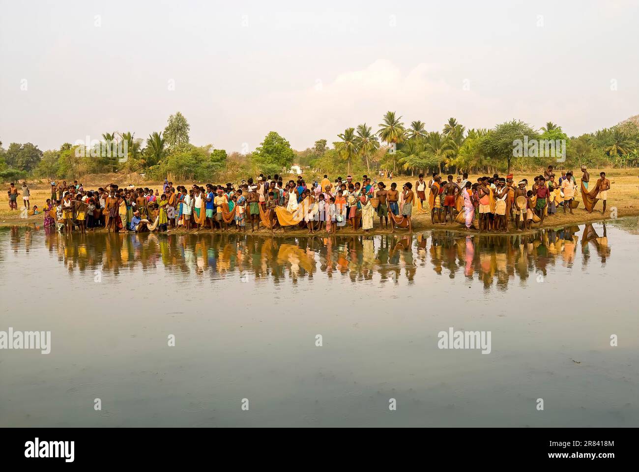 Fishing festival at Venthanpatti near Ponnamaravathy, Pudukkottai ...
