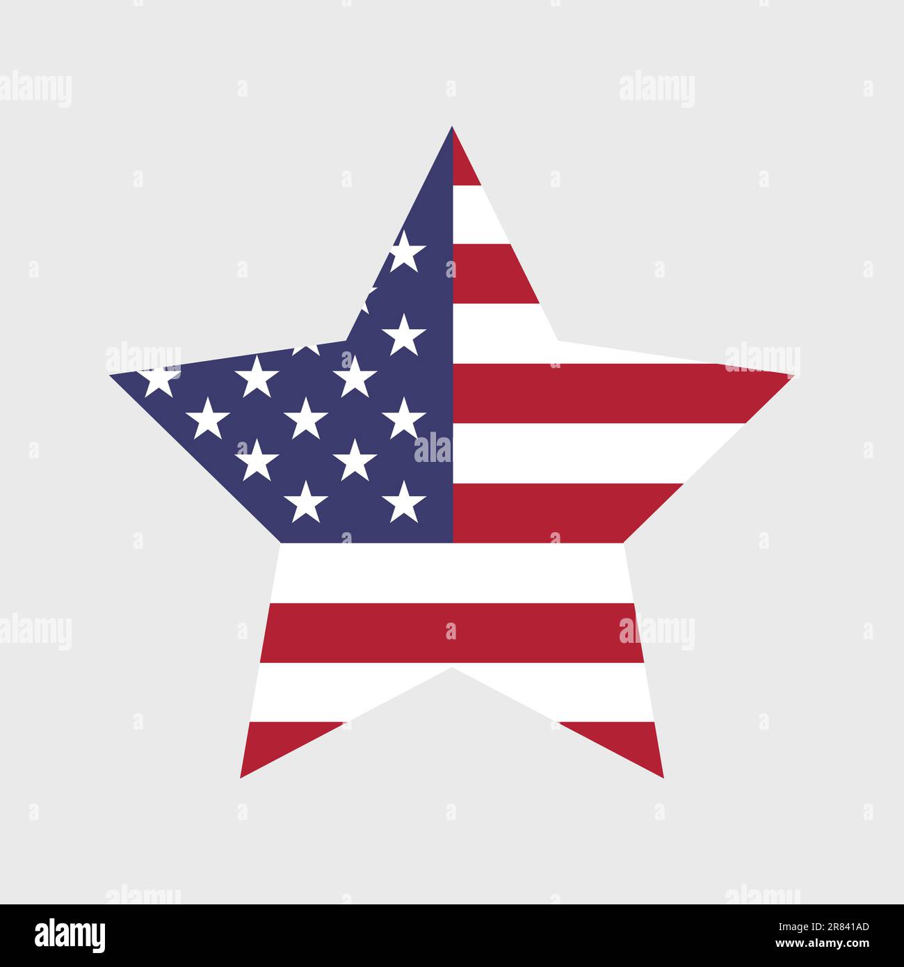 USA flag vector icon illustration in the shape of star Stock Vector ...