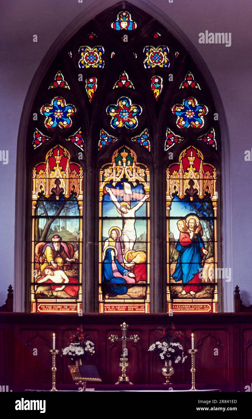 Stained glass in All Saints Church established in 1854 in Coonoor ...