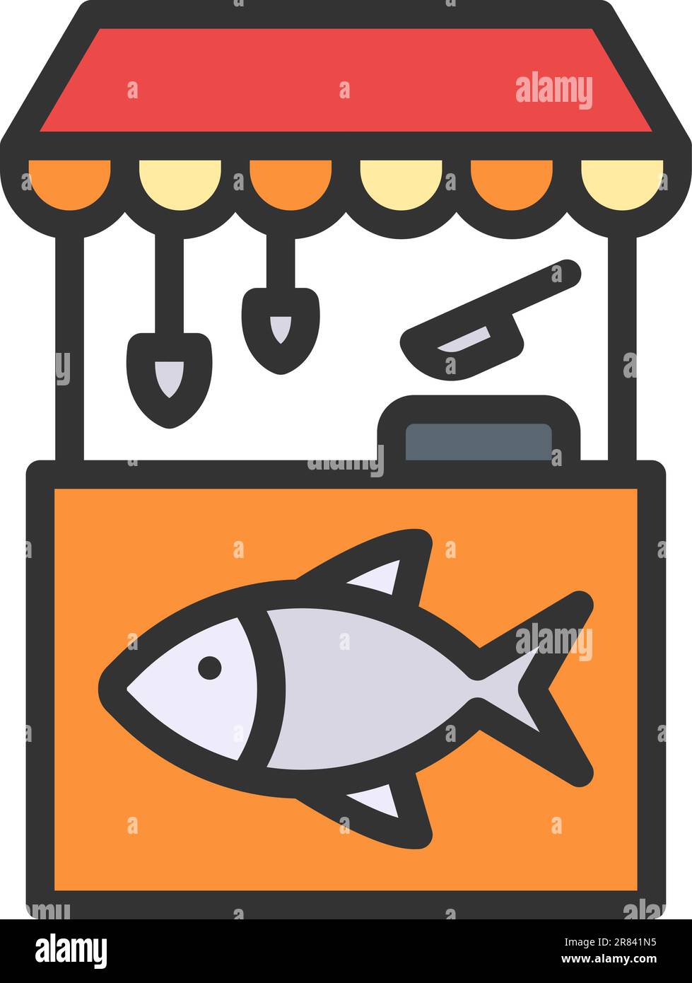 Fish Market icon vector image Stock Vector Image & Art - Alamy