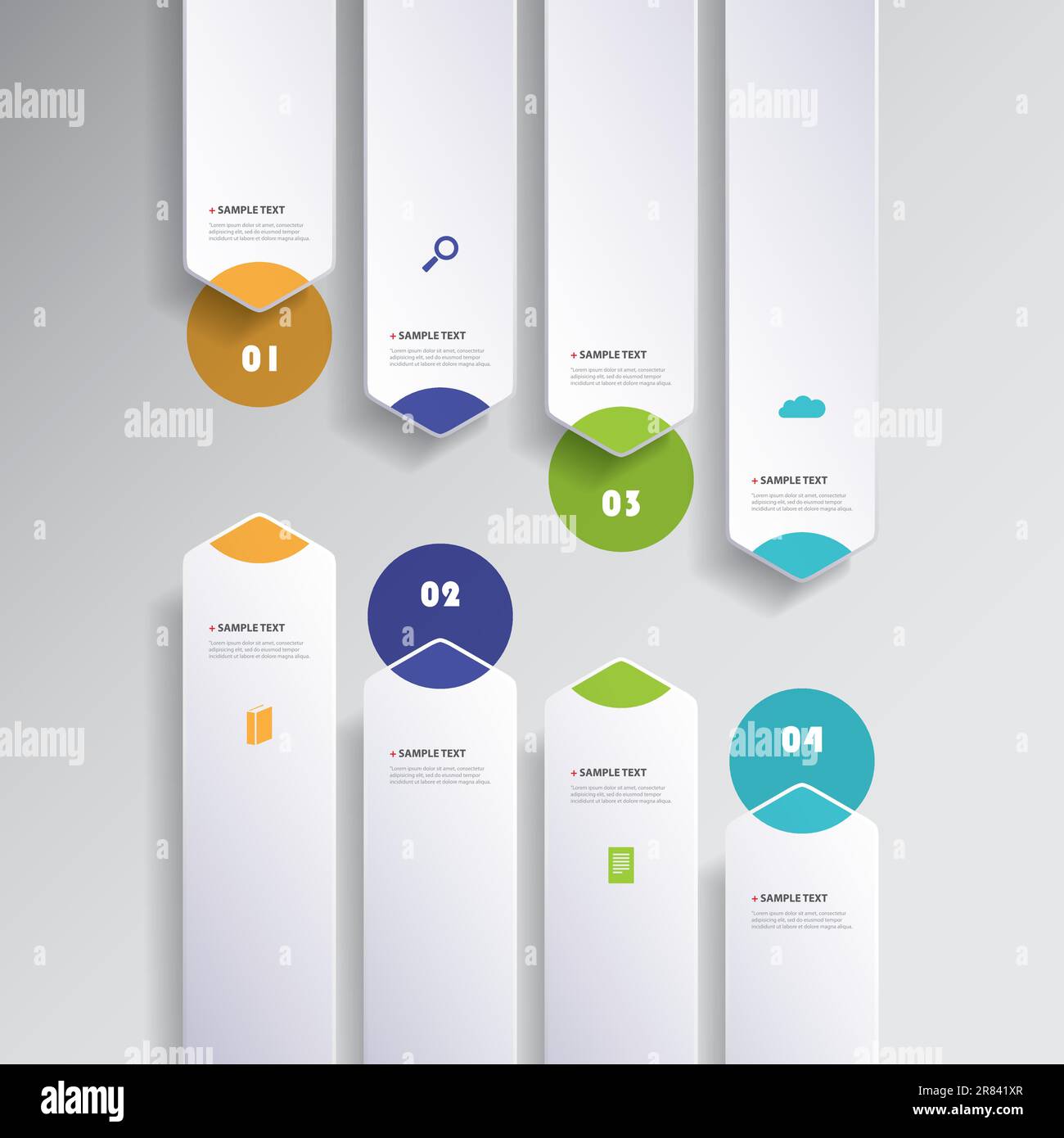 Colorful Minimal Paper Cut Infographics Design, Presentation Template ...