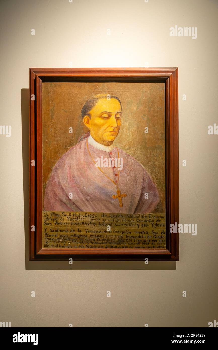 Portrait Diego de Landa, Bishop of Yucatan 1553, Spanish colonial ...