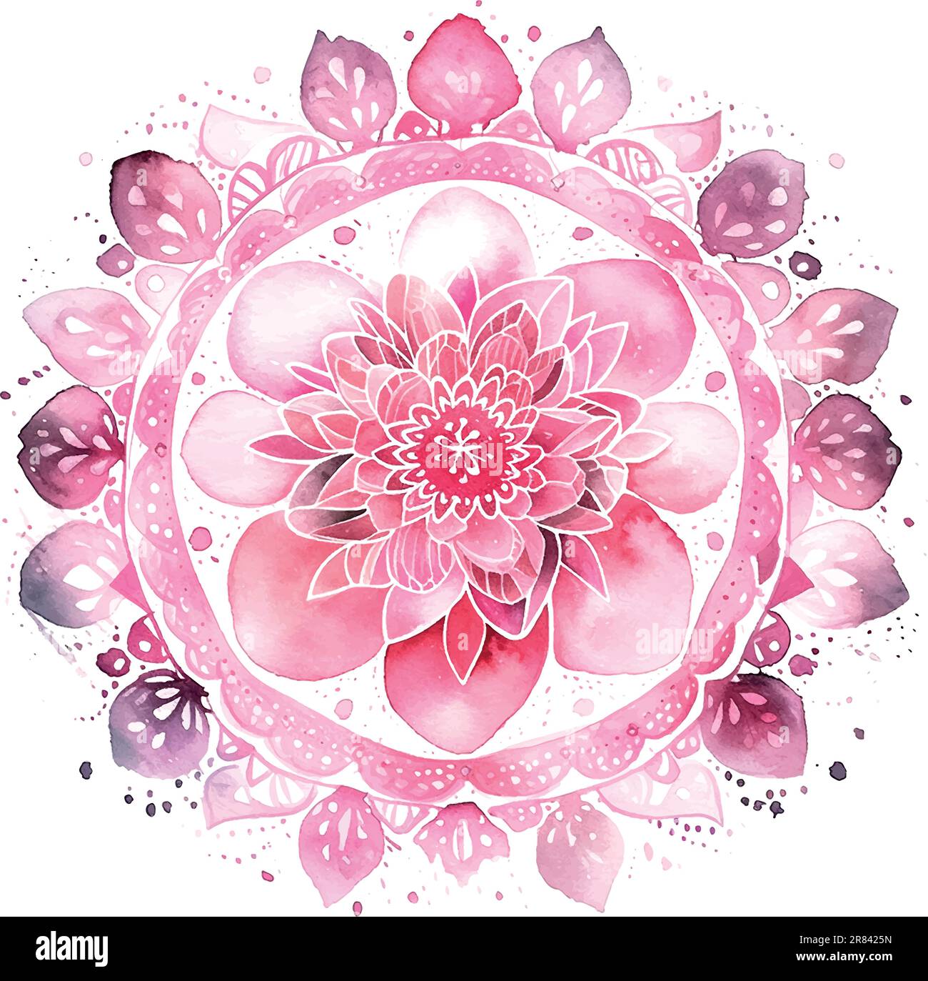 Sahasrara chakra mandala watercolor vector Stock Vector Image & Art - Alamy