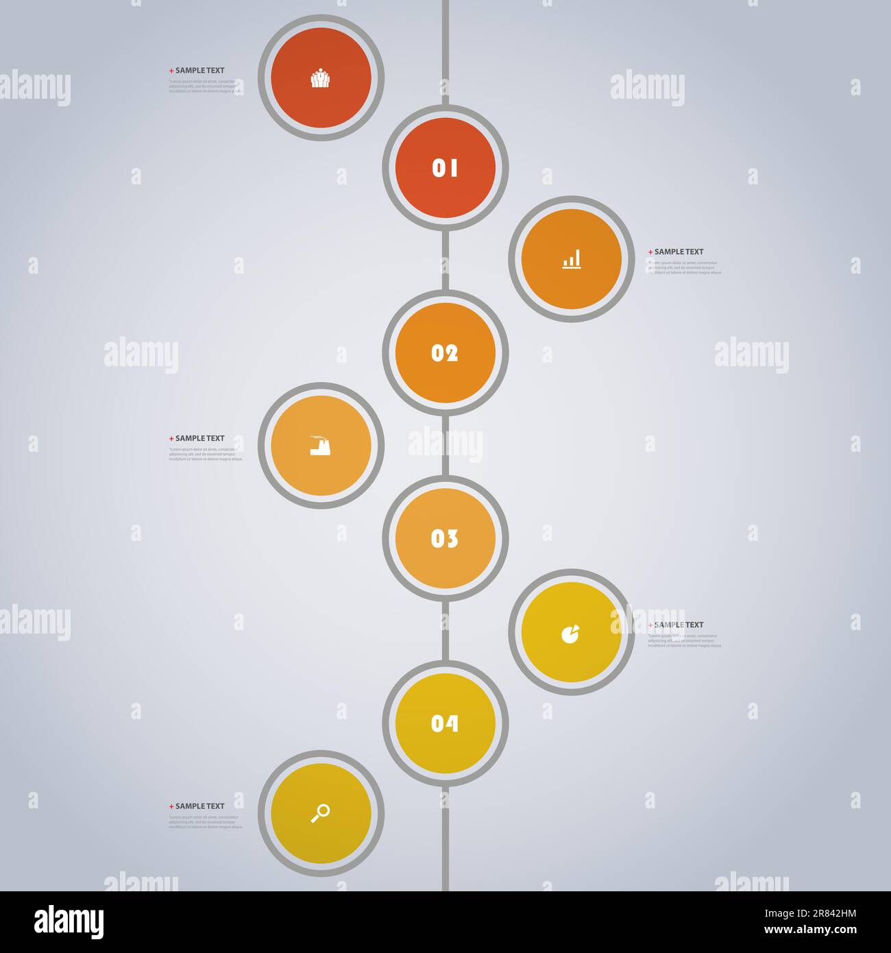 Colorful Minimal Infographics Timeline Design with Circles Stock Vector ...