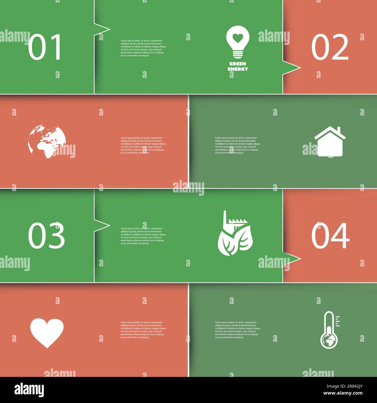 Eco Infographics Cover - Numbered Banner Designs with Icons Stock ...