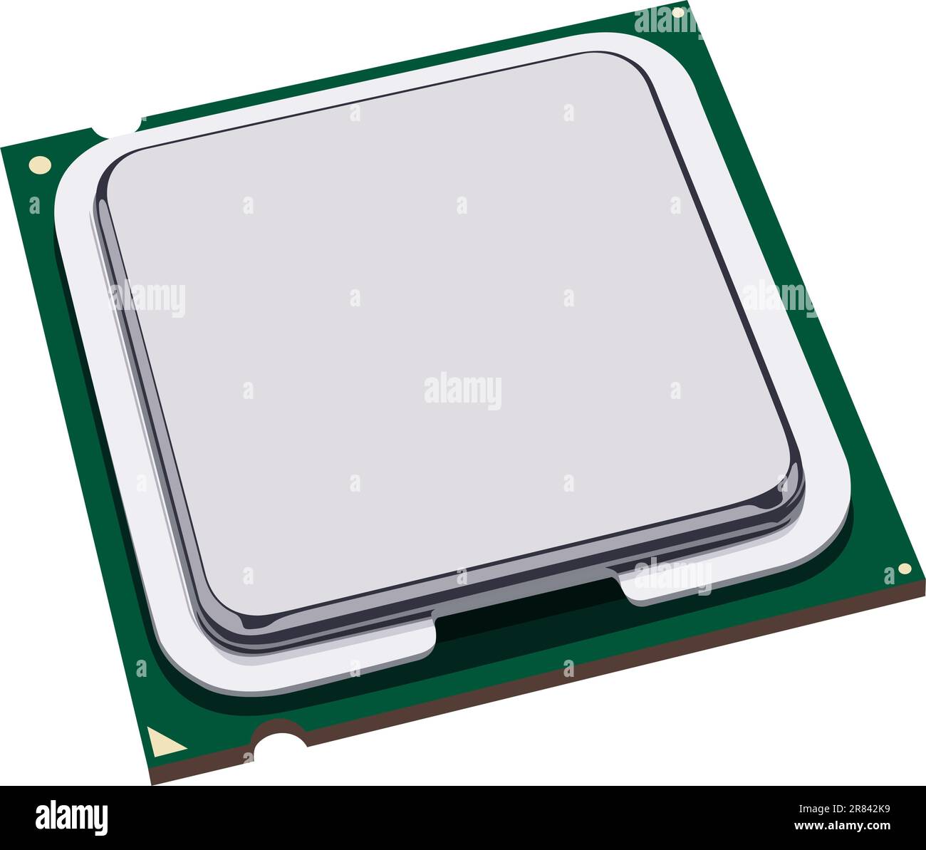 Computer processor on white background Stock Vector Image & Art - Alamy