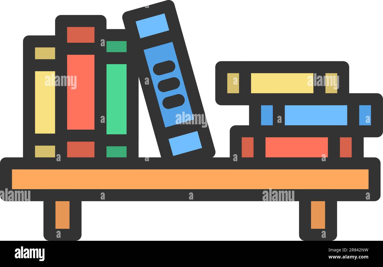 Bookshelf icon vector image Stock Vector Image & Art - Alamy
