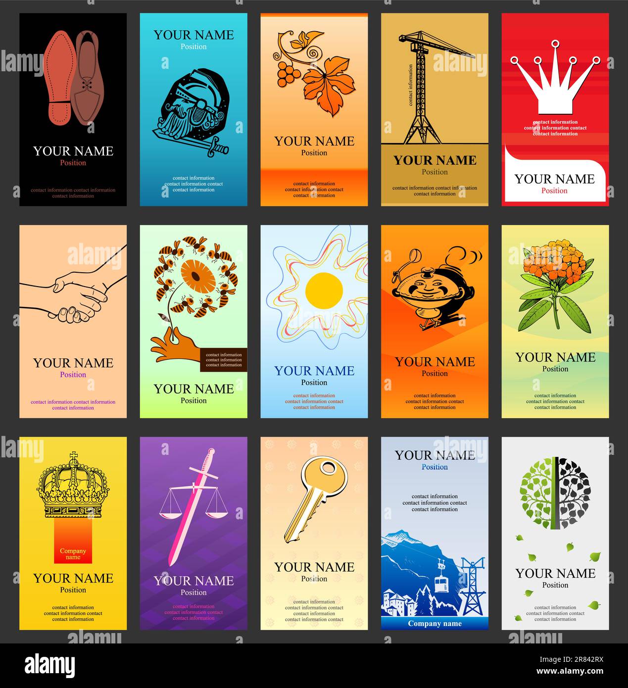 15 vertical business cards Stock Vector Image & Art - Alamy