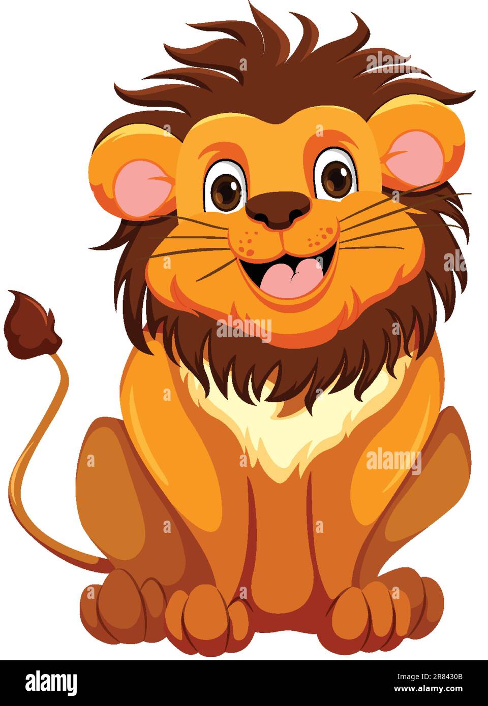 Cute lion cartoon character illustration Stock Vector Image & Art - Alamy