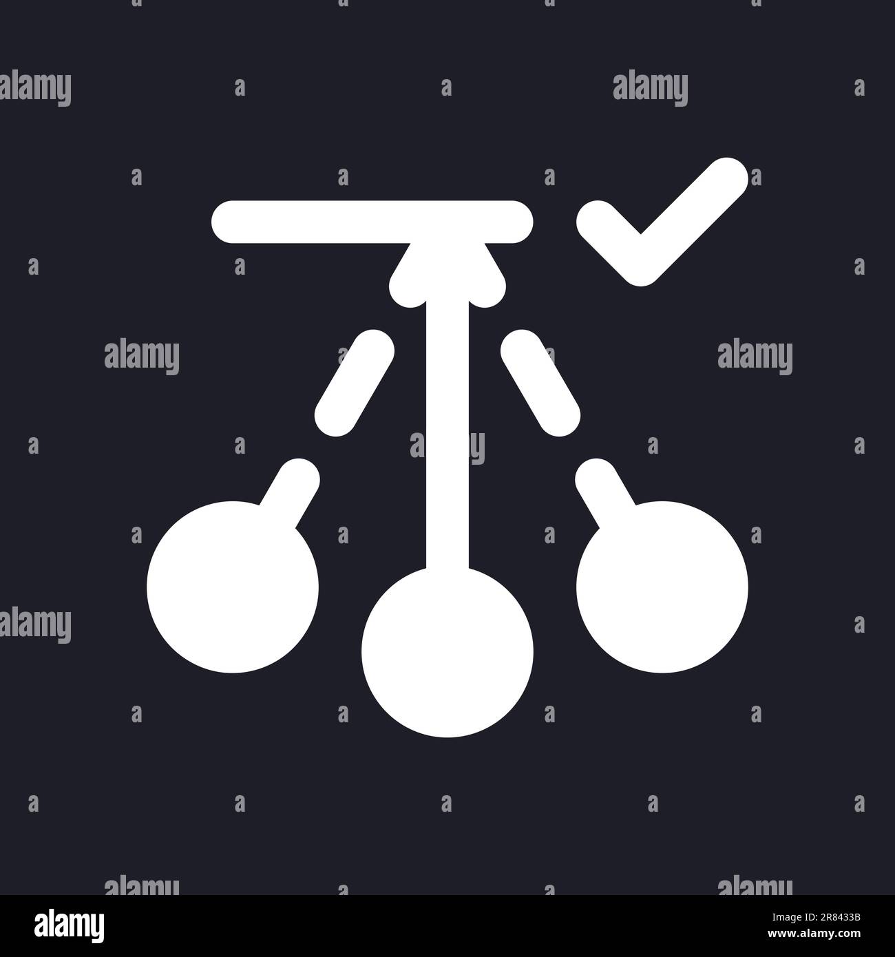 Pendulum movement applying white pixel perfect solid ui icon Stock ...