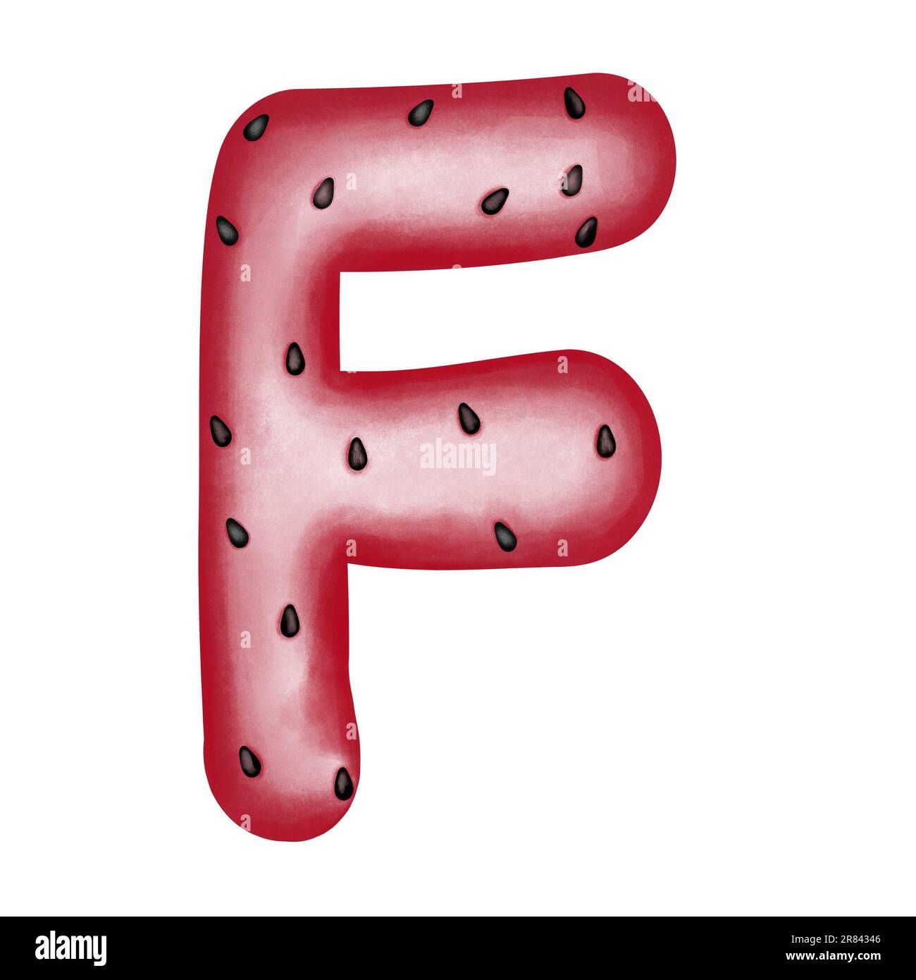 Watermelon alphabet letter F clipart.Summer watermelon alphabet ...