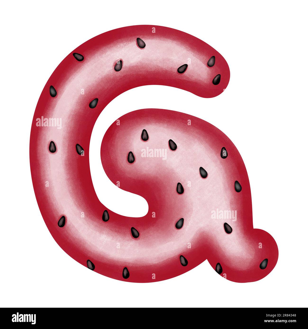 Watermelon alphabet letter G clipart.Summer watermelon alphabet ...