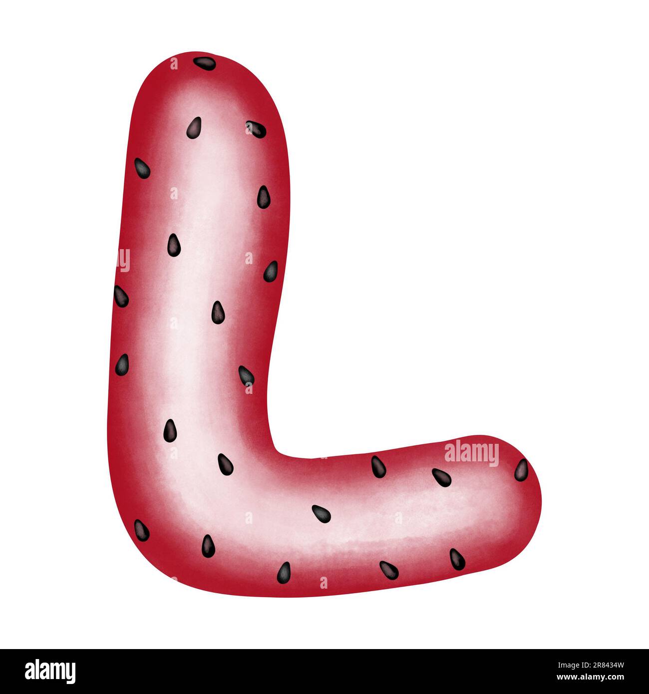 Watermelon alphabet letter L clipart.Summer watermelon alphabet ...