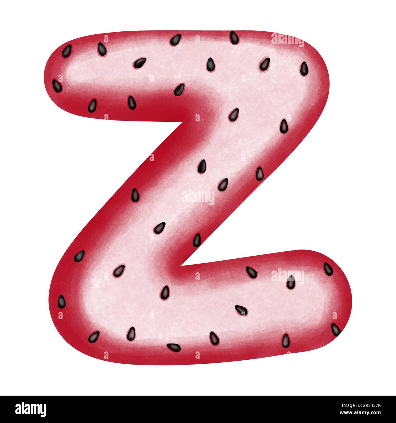 Watermelon alphabet letter Z clipart.Summer watermelon alphabet ...