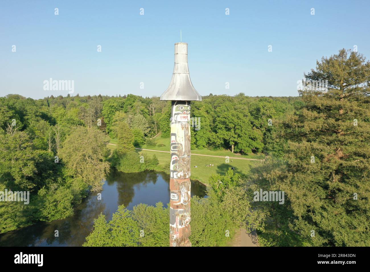 Drone photos from Windsor Great Park, including the Totem Pole ...