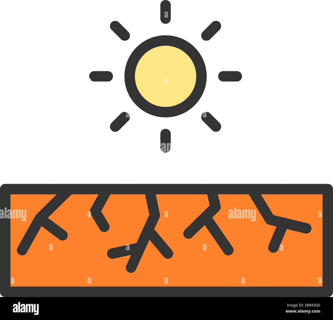 Drought icon vector image Stock Vector Image & Art - Alamy