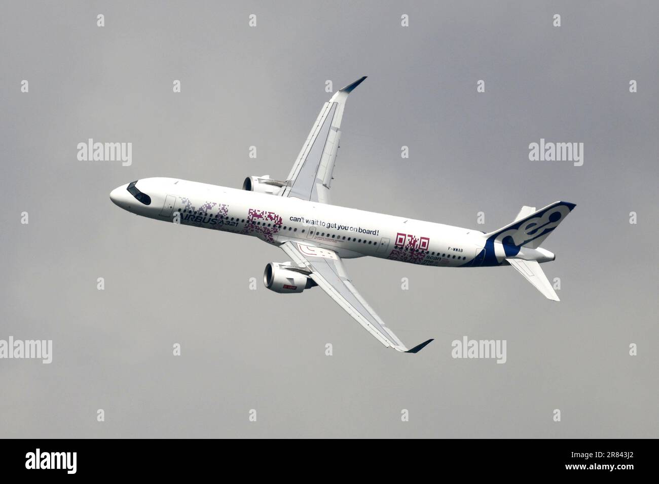 The long range Airbus A321 XLR flies during the International Paris Air ...