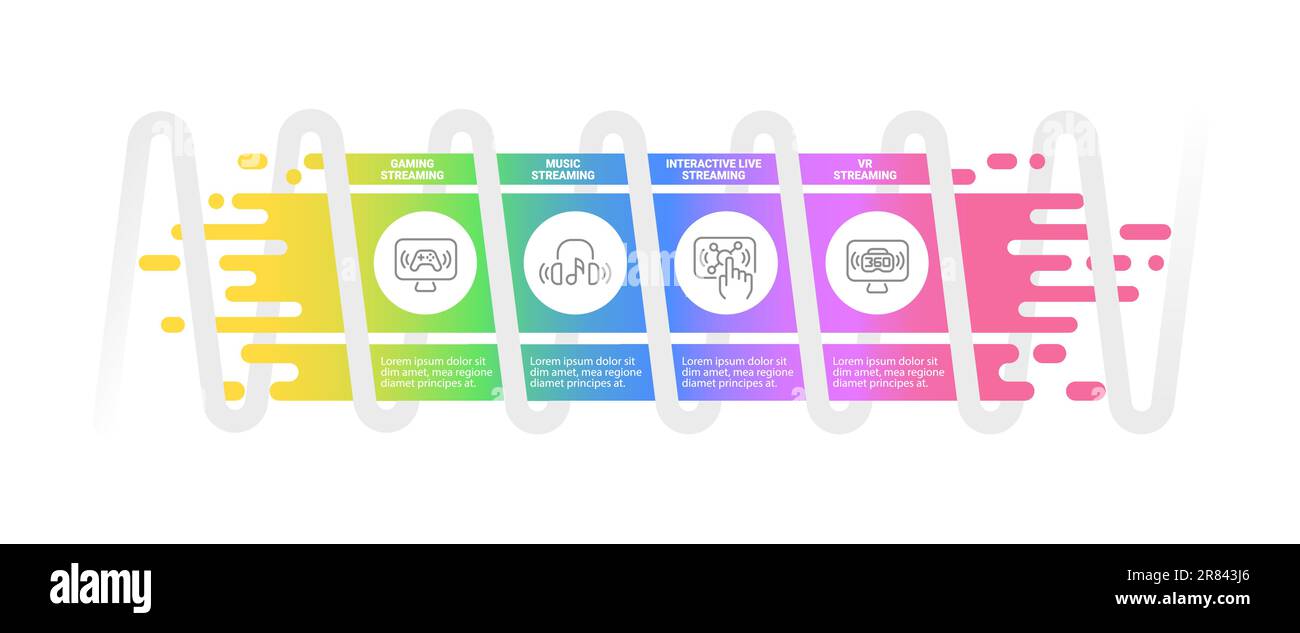 Streaming service for teens infographic chart design template Stock ...