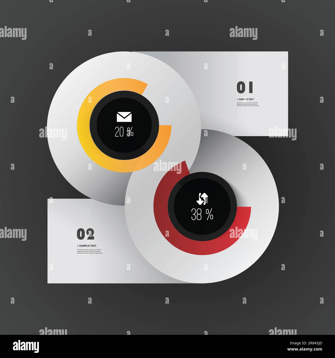 Infographics Cover - Colorful Circle Designs with Icons Stock Vector ...