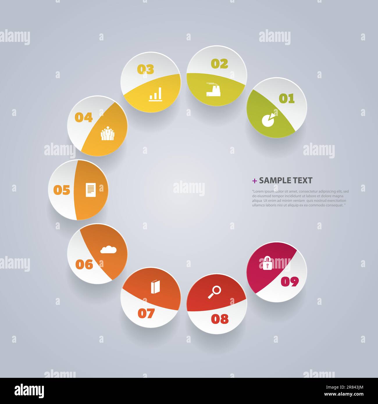 Infographic Design Template With Colorful Pattern Stock Vector Image ...