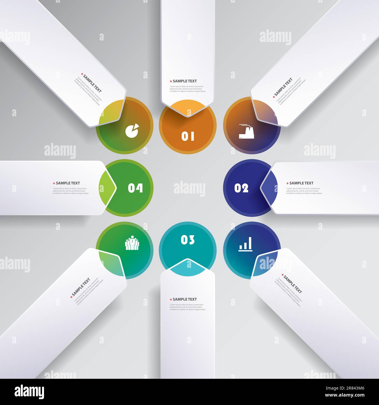 Colorful Minimal Paper Cut Infographics Design, Presentation Template ...