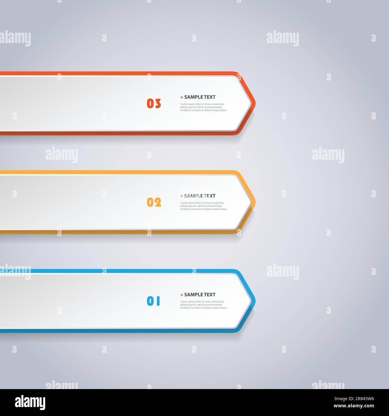 Colorful Modern Paper Cut Style Infographics Design - Horizontal ...