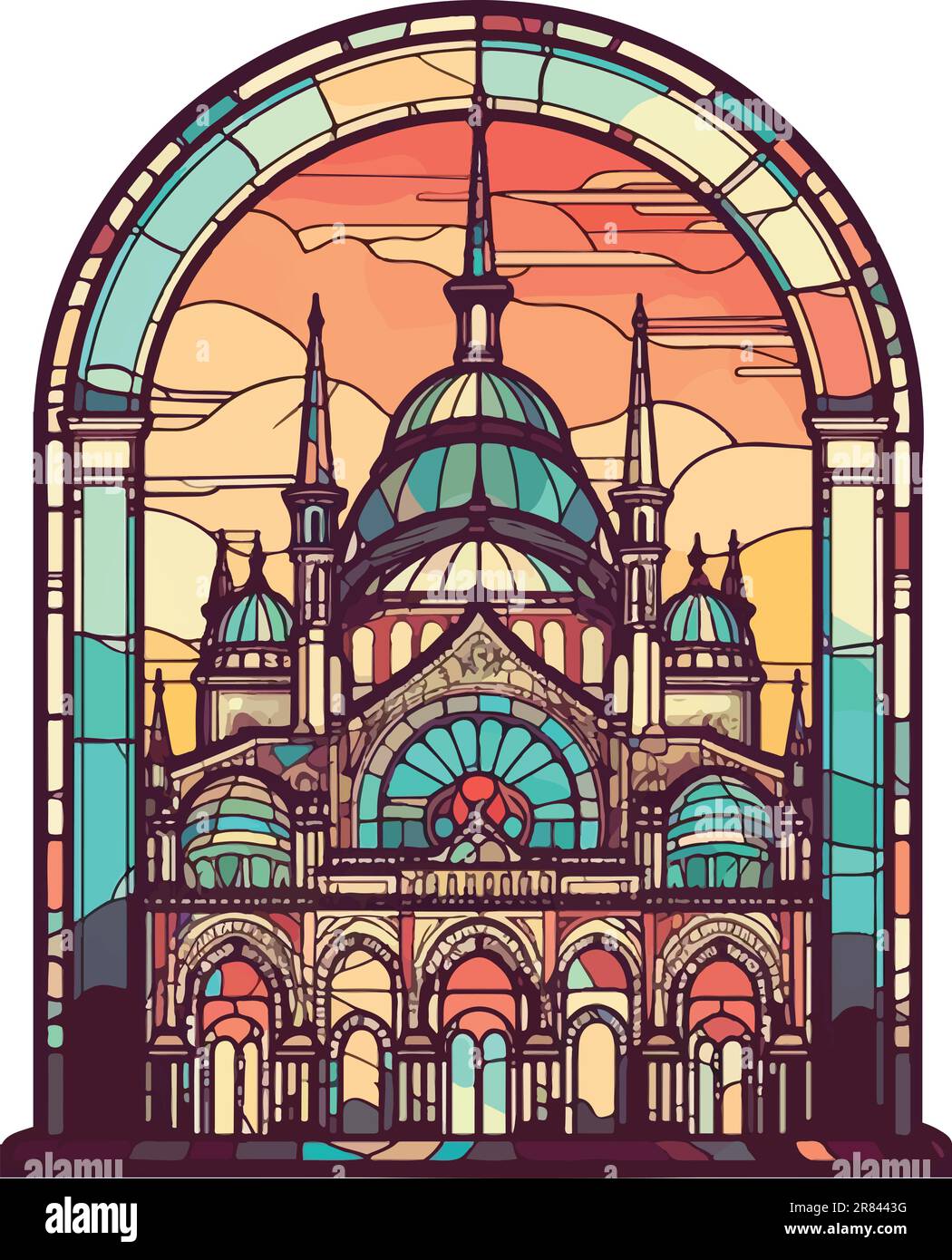 Stained glass window of St Mark's Basilica in Venice, Italy Stock ...