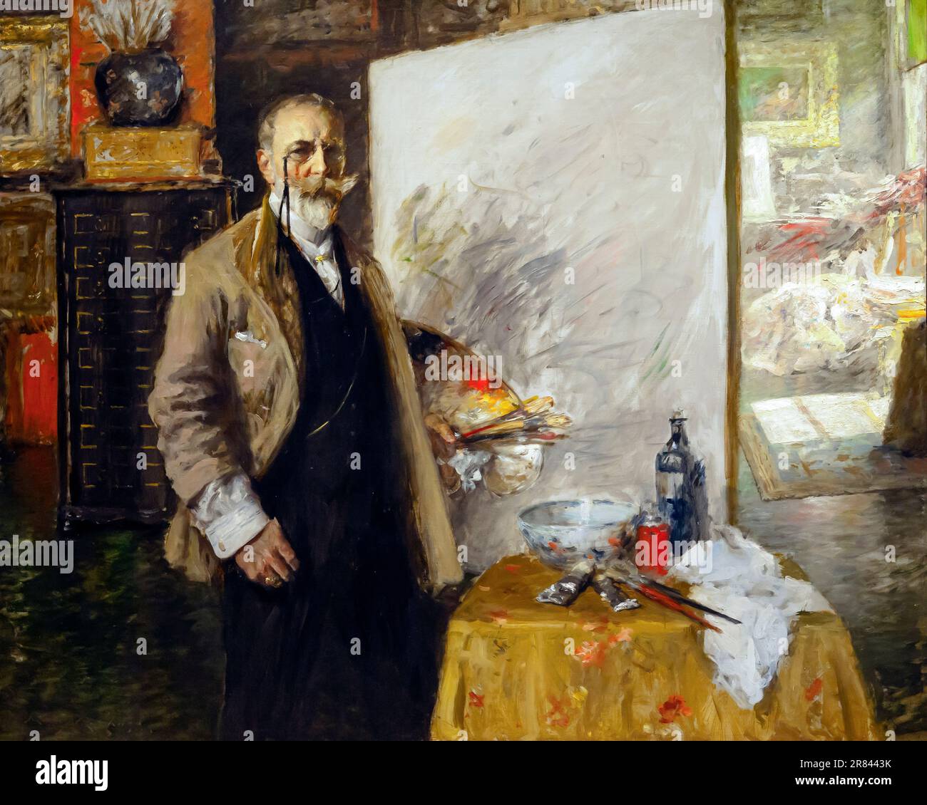 Self-Portrait in 4th Avenue Studio, WIlliam Merritt Chase, 1916 ...
