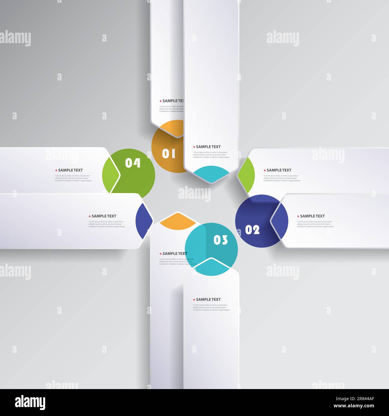 Colorful Minimal Paper Cut Infographics Design, Presentation Template ...
