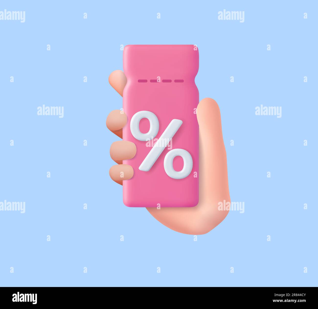 3D hand holding coupon with percentage sign Stock Vector Image & Art ...