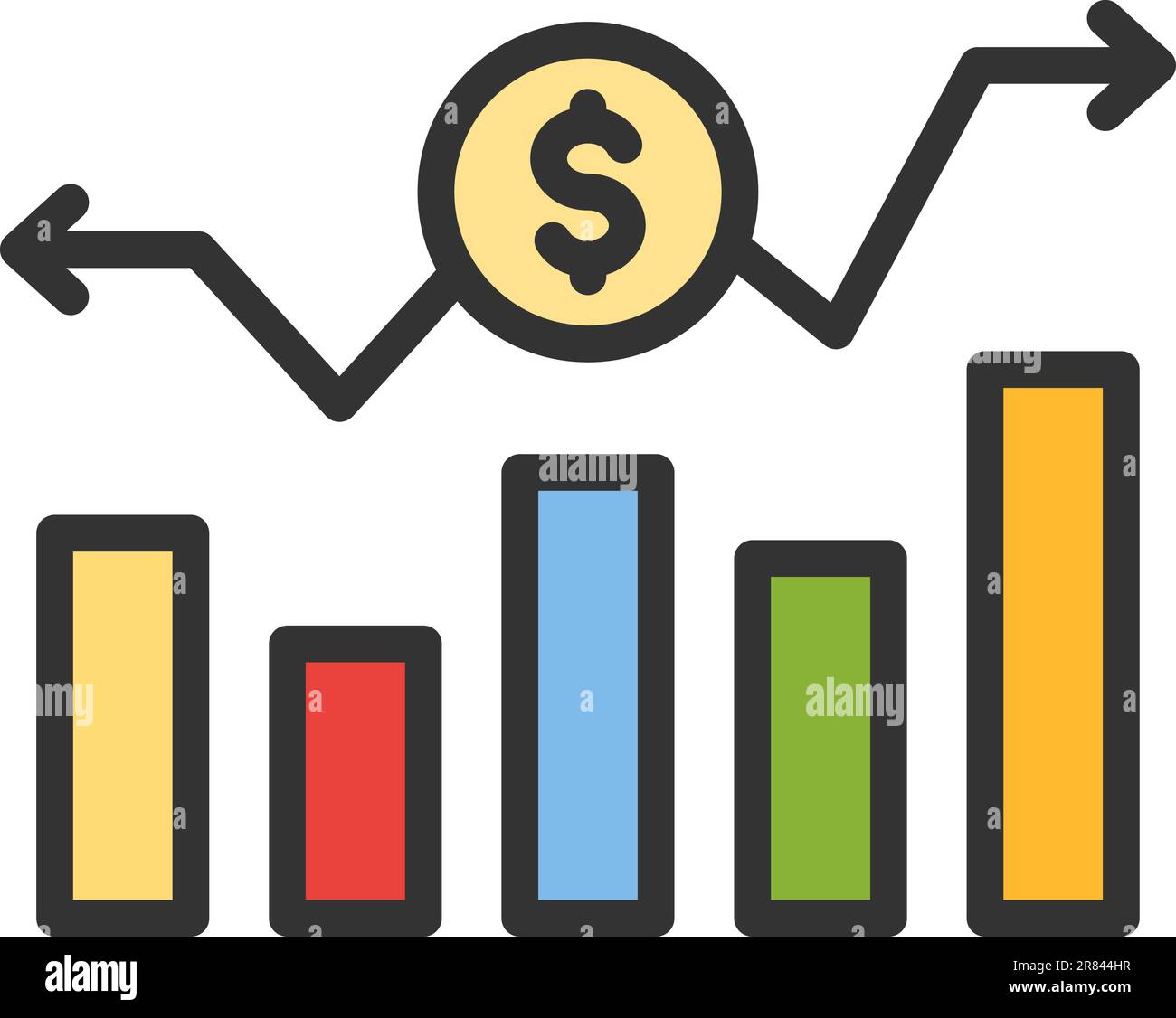 Fluctuation icon vector image Stock Vector Image & Art - Alamy