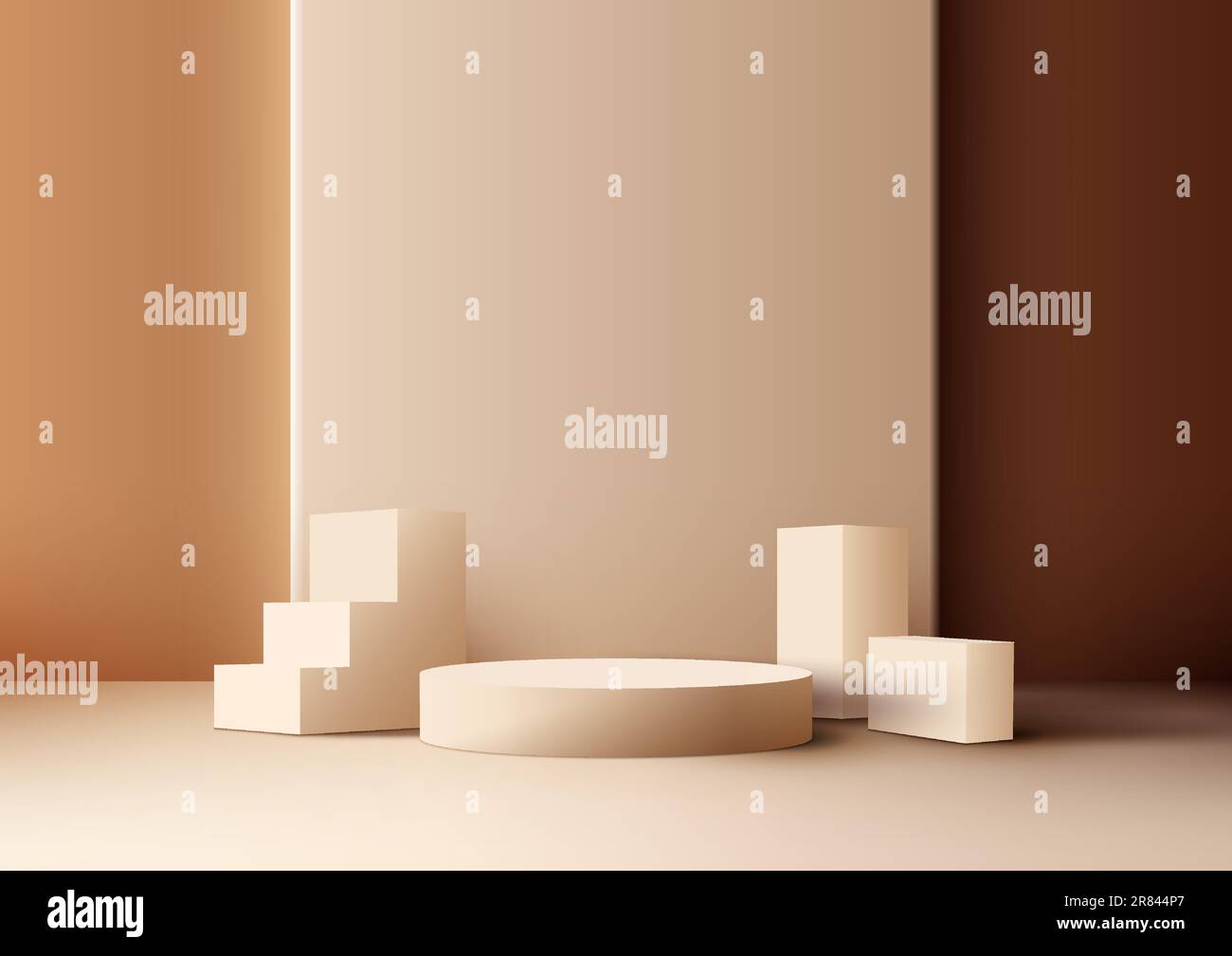 Light beige 3d studio Stock Vector Images - Alamy