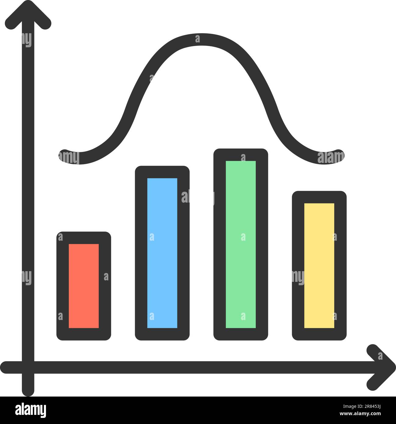 Histogram icon vector image Stock Vector Image & Art - Alamy