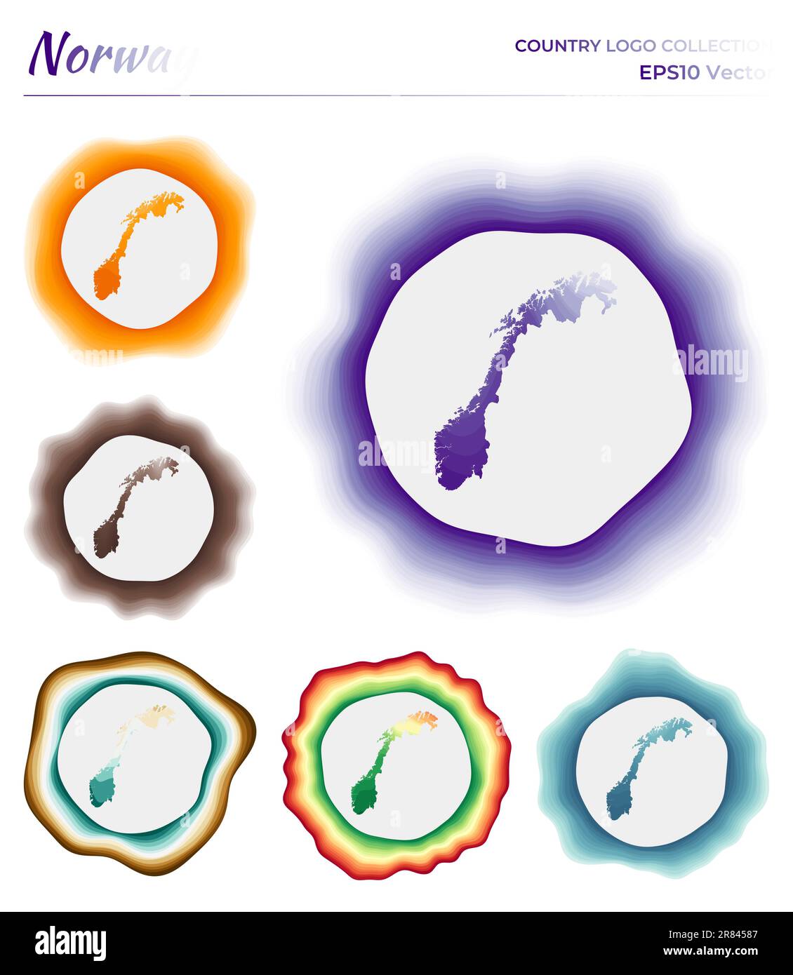 Norway map outline smooth country shape map vector hi-res stock ...