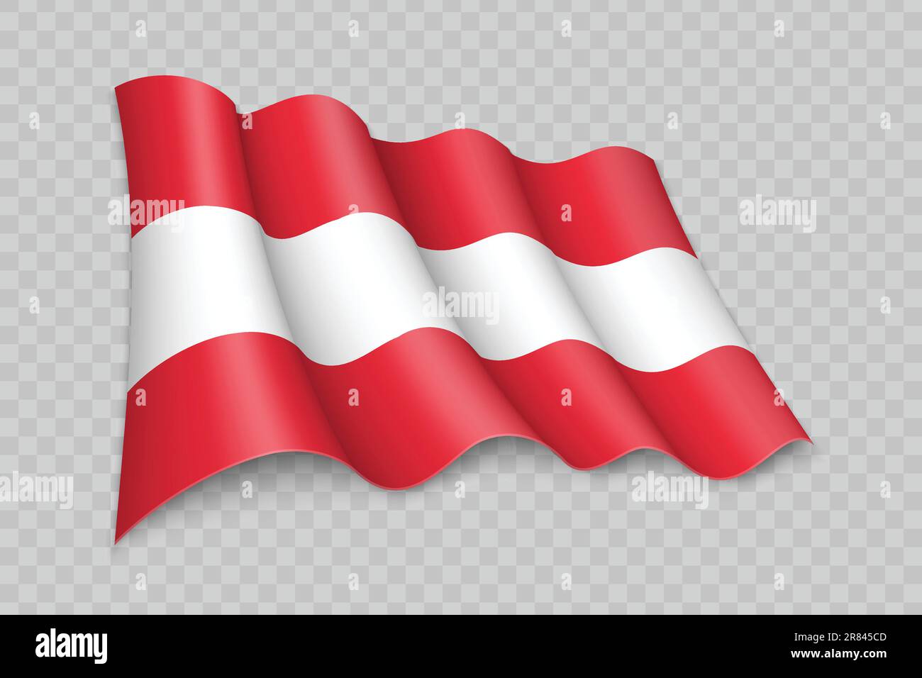 3D Realistic waving Flag of Austria on transparent background Stock ...